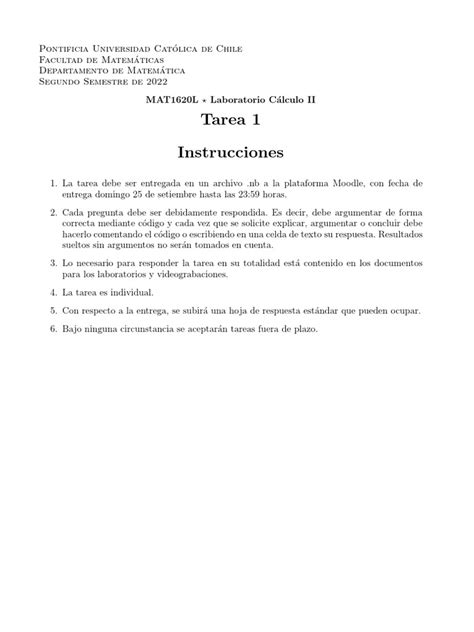 Enunciado Tarea Pdf Pi Intervalo Matemáticas