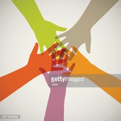 Hands In Unity Vector Libre De Derechos FreeImages