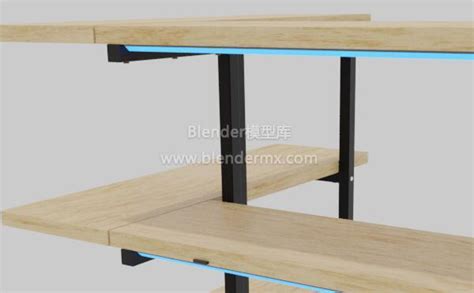Blender 拐角置物架搁板货架3d模型素材资源下载 Blender模型库