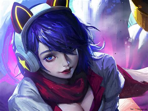 Arcade Ahri Splash Art League Of Legends LOL 4K Wallpaper Download