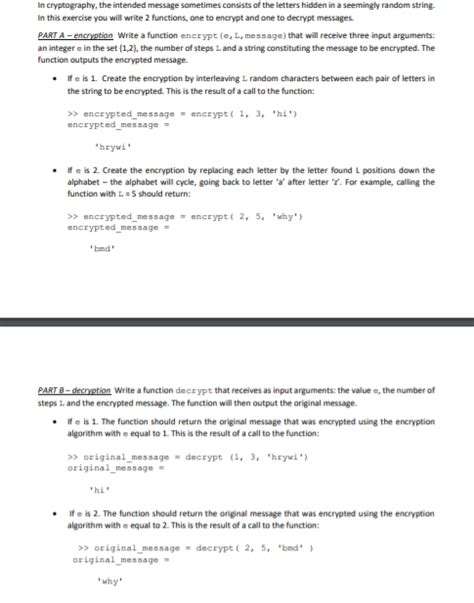 Solved In Cryptography The Intended Message Sometimes