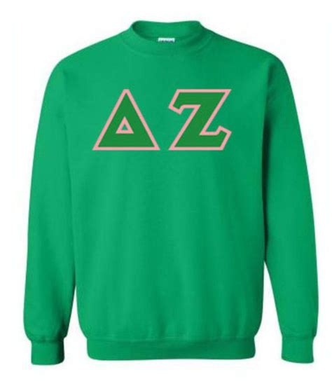 Delta Zeta Lettered Crewneck Greek Gear