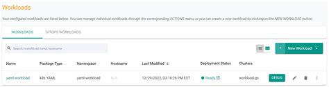 Learn KOP YAML Workload Rafay Product Documentation