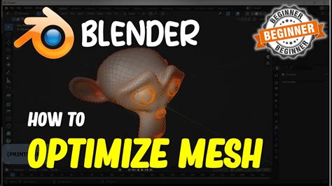 blender how to optimize mesh youtube