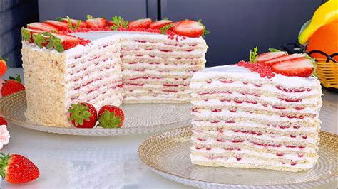 Невероятно Нежный Торт Клубничный Рай Приготовьте Обязательно🙃 Youtube