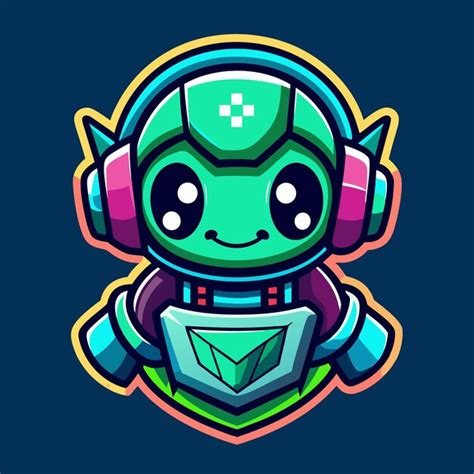 Милый робот Премиум Ai сгенерированный вектор