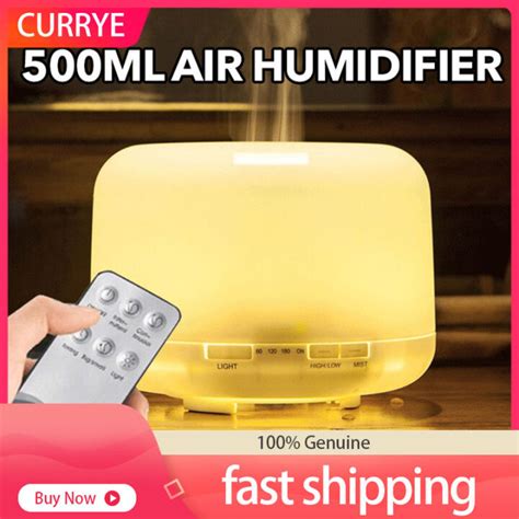 Ultrasonic Aromatic Diffuser Air Humidifier 500ml Aromatic Diffuser Quiet Silent Light Diffuse