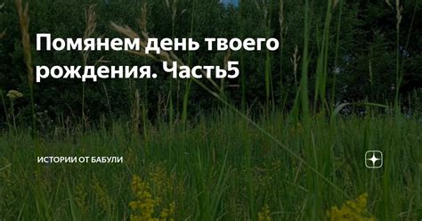Помянем день твоего рождения Часть5 Истории от бабули Дзен