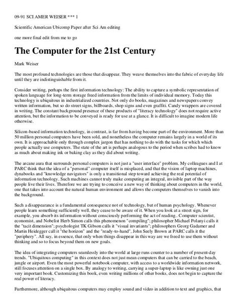 the computer for the 21st century mark weiser 1991
