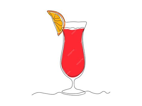 Premium Vector Abstract Tropical Cocktail Sex On The Beach Continuous
