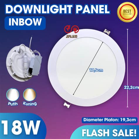 Jual Lampu Downlight LED Panel Inbow Watt Tipis Bulat Kotak BULAT PUTIH Kota Surabaya