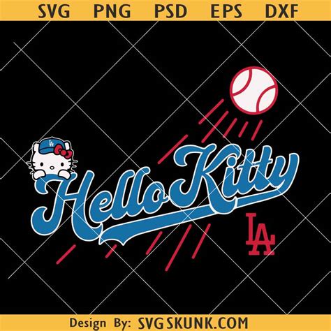 Hello Kitty La Dodgers Svg Hello Kitty Dodgers Svg Png Kitty Los