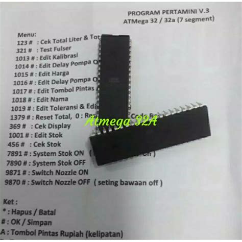 Jual IC Atmega 32 32A Pom Mini Pertamini Shopee Indonesia