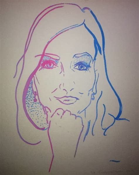 Edithwalraven Kunst Art Portret In Zeefdruk Door Edith Walraven