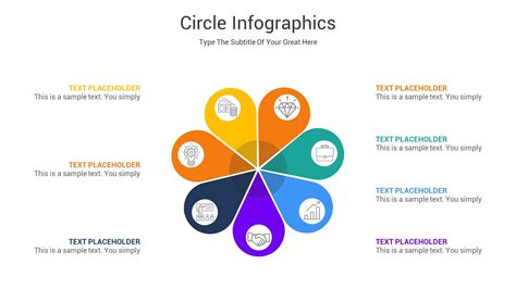 Circle Segments 7 Sections PowerPoint Template