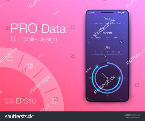User Interface Infographics Charts Graphs Flat Stock Vector Royalty