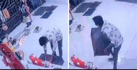 ચોર મંદિરમાં ઘૂસ્યો ભગવાનના ચરણ સ્પર્શ કરી દાનપેટી ચોરી મહારાષ્ટ્રના