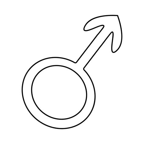 Premium Vector Gender Symbol In Doodle Style Male Gender Sketch
