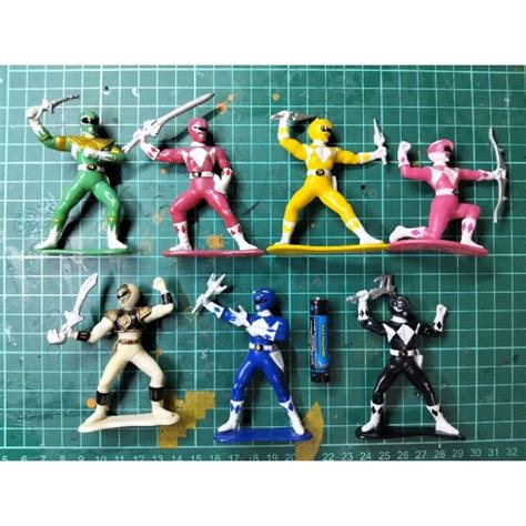 1993 Bandai Set Of 7x Power Rangers Action Figure Shopee Singapore