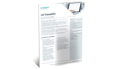 Traceability Erp Software Traceability And Recall System Syspro Us Traceability Erp Software Traceability And Recall System Syspro Us