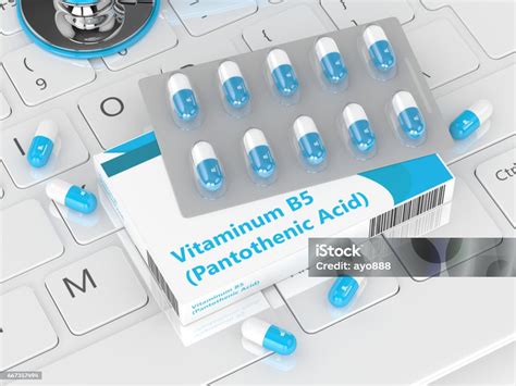 비타민 B5 환 약의 3 차원 렌더링 건강 진단에 대한 스톡 벡터 아트 및 기타 이미지 건강 진단 건강관리와 의술 건강한 생활방식 Istock