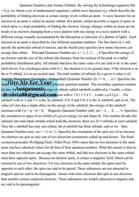 Sol Quantum Numbers Describe An Electrons Shell Pdf