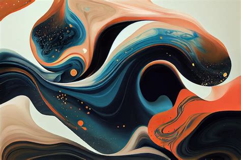 Textura De Pintura Acrílica Líquida Generada Por Inteligencia