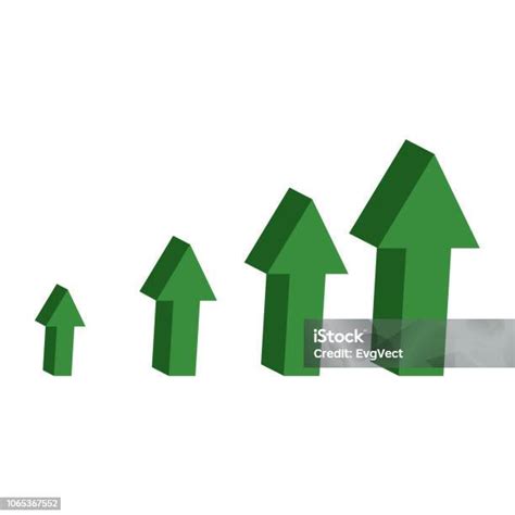 녹색 화살표 3d 상단입니다 금융 성공의 역학의 상징입니다 흰색 배경에 고립 된 벡터 디자인 요소입니다 0명에 대한 스톡 벡터 아트 및 기타 이미지 Istock