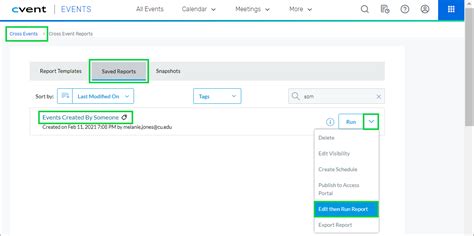Cvent Report Of Events Created By User University Of Colorado