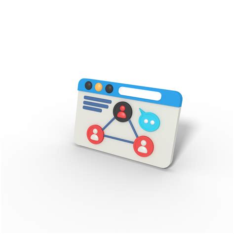 3d Illustration Of Networking Website Profile 12794034 Png