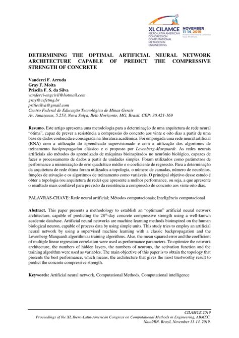 pdf determining the optimal artificial neural network architecture