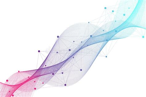Geometric Abstract Background With Connected Lines And Dots