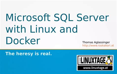 Microsoft Sql Server With Linux And Docker Ppt
