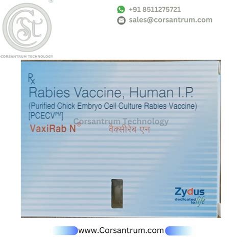 Vaxirab N Rabies Vaccine Human 1 Injection In 1 Vial At ₹ 395vial In Surat