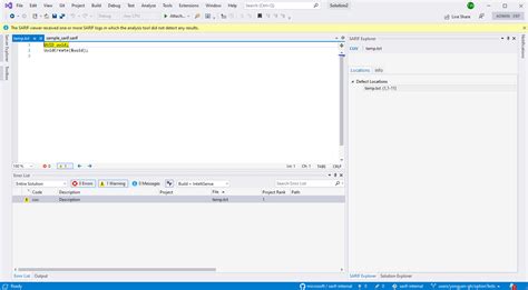 Code Highlight Disappears On SARIF Explorer Info Tab Click Issue Microsoft Sarif