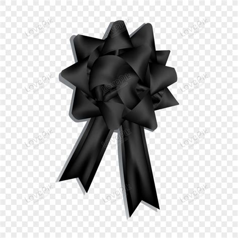 검은 꽃 모양 리본 활 Png 일러스트 무료 다운로드 Lovepik