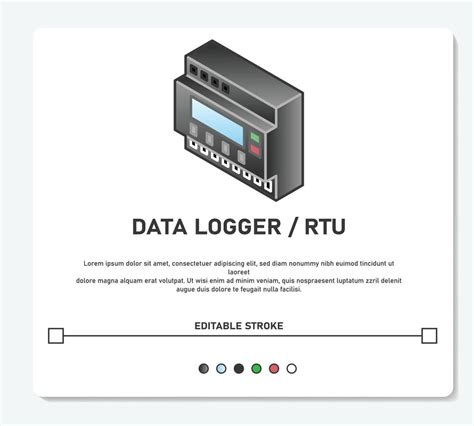 Wave Flow Log Talk Data Logger Rtu Simple Vector Editable Stroke