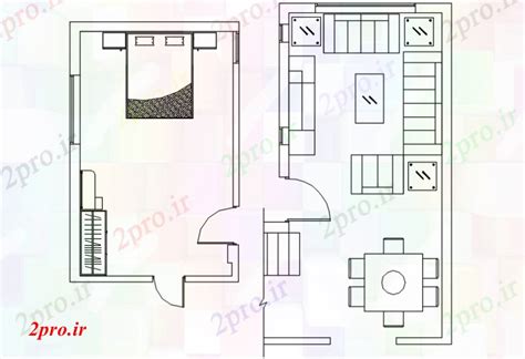 دانلود نقشه مسکونی ، ویلایی ، آپارتمان اتاق خواب خانه و رسم طرحی چیدمان