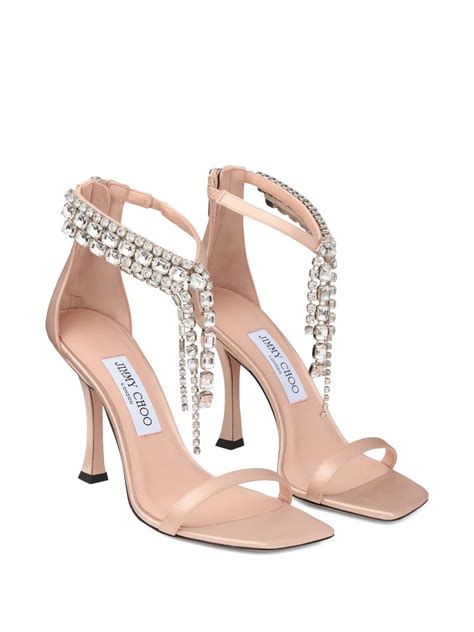 Jimmy Choo 100mm Verity Sandals Pink Farfetch Uk