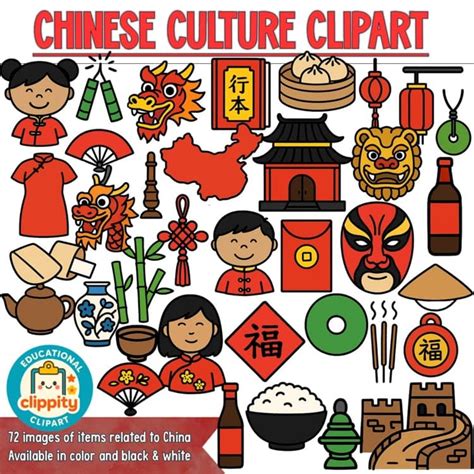 Chinese Culture Clipart China Clipart By Clippity Tpt