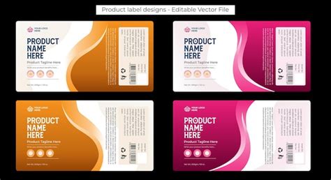 Premium Vector Product Label Design Template Pastel Color Labels Editable Vector File For