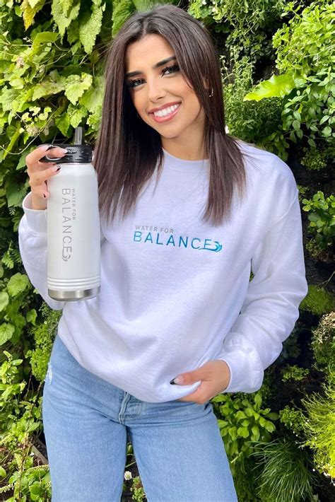 Gal Akbari Water For Balance White Crewneck Fanjoy