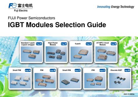 Pdf Fuji Power Semiconductors Igbt Modules Selection Guide Dokumentips