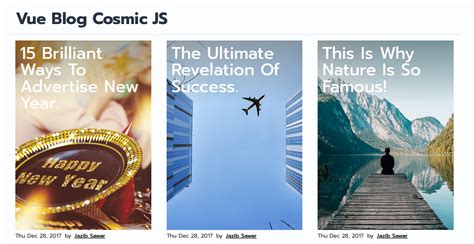 How To Build A Simple Blog Using Vue And Cosmic Js Deploy To Netlify
