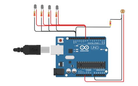 Circuit Design Light Intensity Controller Tinkercad