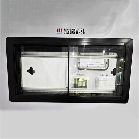 Aluminum Frame Tempered Glass Anti Mosquito Caravan Motorhome RV Sliding Window With Blind
