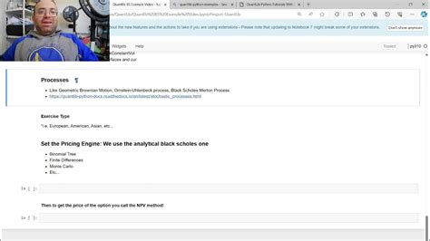Quantlib In Python Intro To Pricing Options Black Scholes Model Youtube