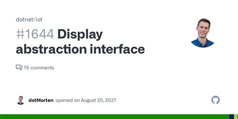 display abstraction interface · issue 1644 · dotnet iot · github