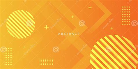 Abstract Orange Gradient Geometric Shape Background With Dynamic Geometric Shapes Modern