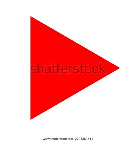 Red Play Button Icon Red Triangle Stock Vector Royalty Free 2203361611 Shutterstock